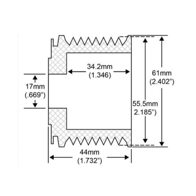 Alternator Pulley 8 Groove for John Deere Bosch F00M991227, John Deere ...