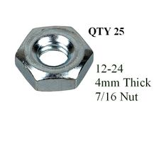 Hex Nut, 12-24, 4mm Thick, Package of 25, Common use Delco Alternator ...
