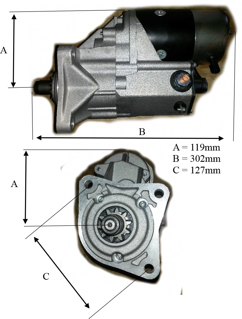 Starter Parts List for Caterpillar Forklift Perkins 2032 128000-1060 ...