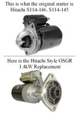 New Starter Yanmar Tractor 2TR20, 2TR17 Engine (S114-145, S114-146 ...