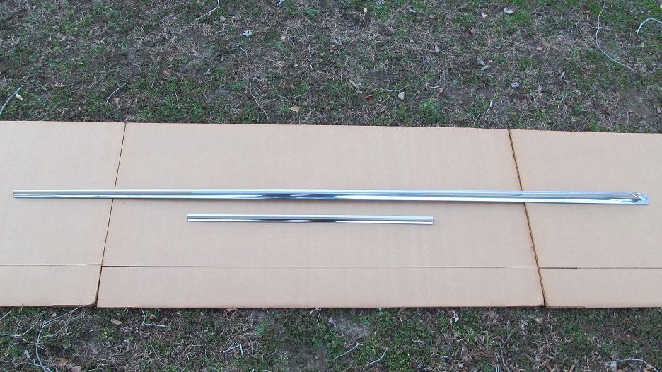1959 Cadillac Two Door REAR QUARTER PANEL moldings PAIR New Old Stock