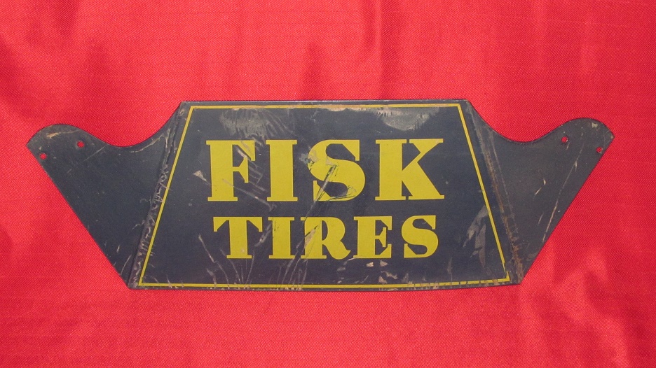 Vintage Original FISK TIRES Advertising Display Sign