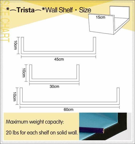Trista - [Groovy Colours] U-Shaped Leather Wall Shelf / Bookshelf ...