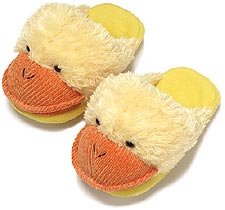 Kids Dezi AniMules Fuzzy Yellow Duck Slippers - Toddler Size
