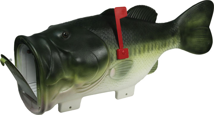 Large Mouth Bass Novelty Fish Mailbox - Temporarily Out of Stock