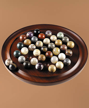 Solitaire Game, Semi-Precious Authentic Models