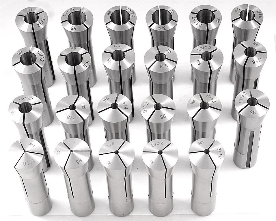 23 PIECE R8 COLLET SET (1/16-3/4 INCH BY 32NDS)