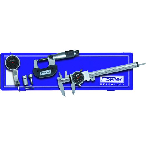 Fowler Kit Contains: 0-1" Outside Micrometer, 6" Shockproof Dial ...
