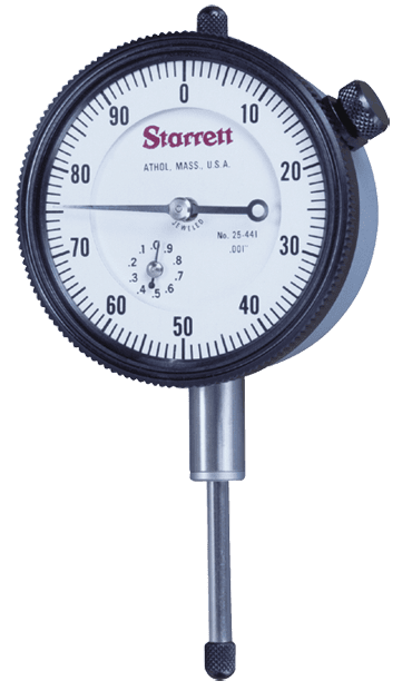 Starrett 1 Total Range - 0-100 Dial Reading - AGD 2 Dial Indicator