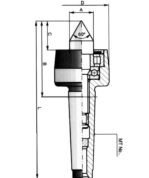 Toolmex Live Center Accuracy .00012 T.I.R. MT2 Adjustable