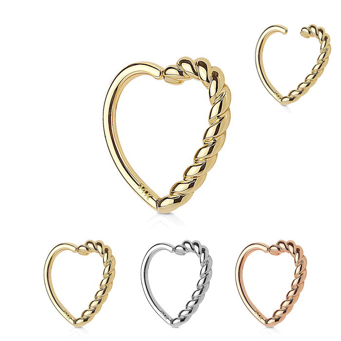 14k gold heart daith earring store