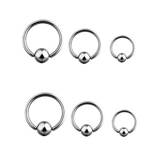 316L Ball Closure Ring (16G, 18G, 20G)