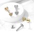 316L Internally Threaded Flat Back Stud - Embossed Heart