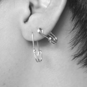 316L Safety Pins - Ear, Nipple, Surface Piercing (Pack of 2)