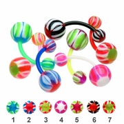 Flexible Bioplast UV Belly Button Ring
