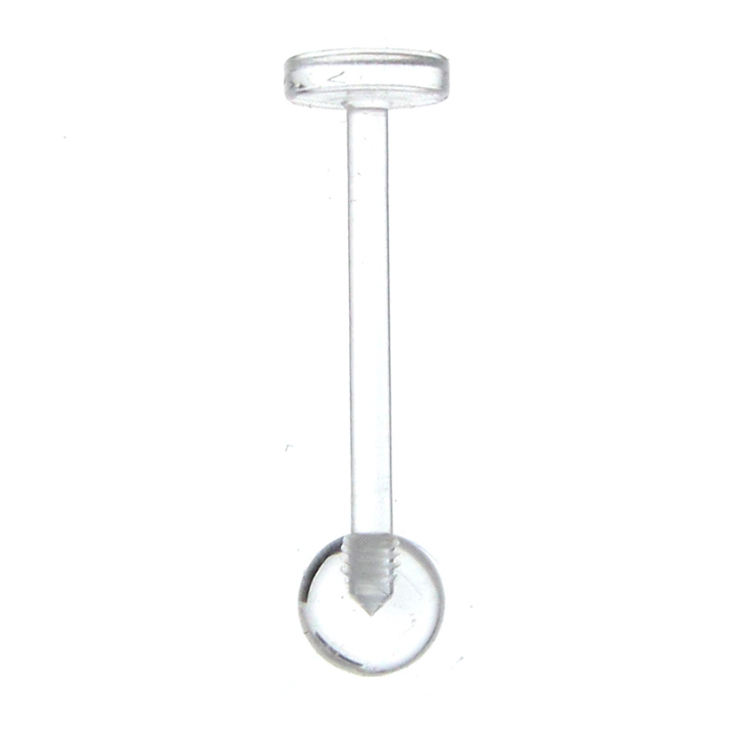 Flexible Clear Ball Retainer - Tongue, Labret, Cartilage and More