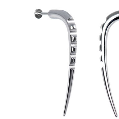 316L Disturbed Carved Claw Labret / Tusk