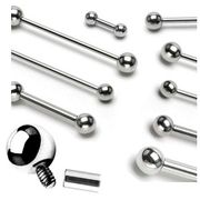 316LVM Surgical Steel Internally Threaded Barbell