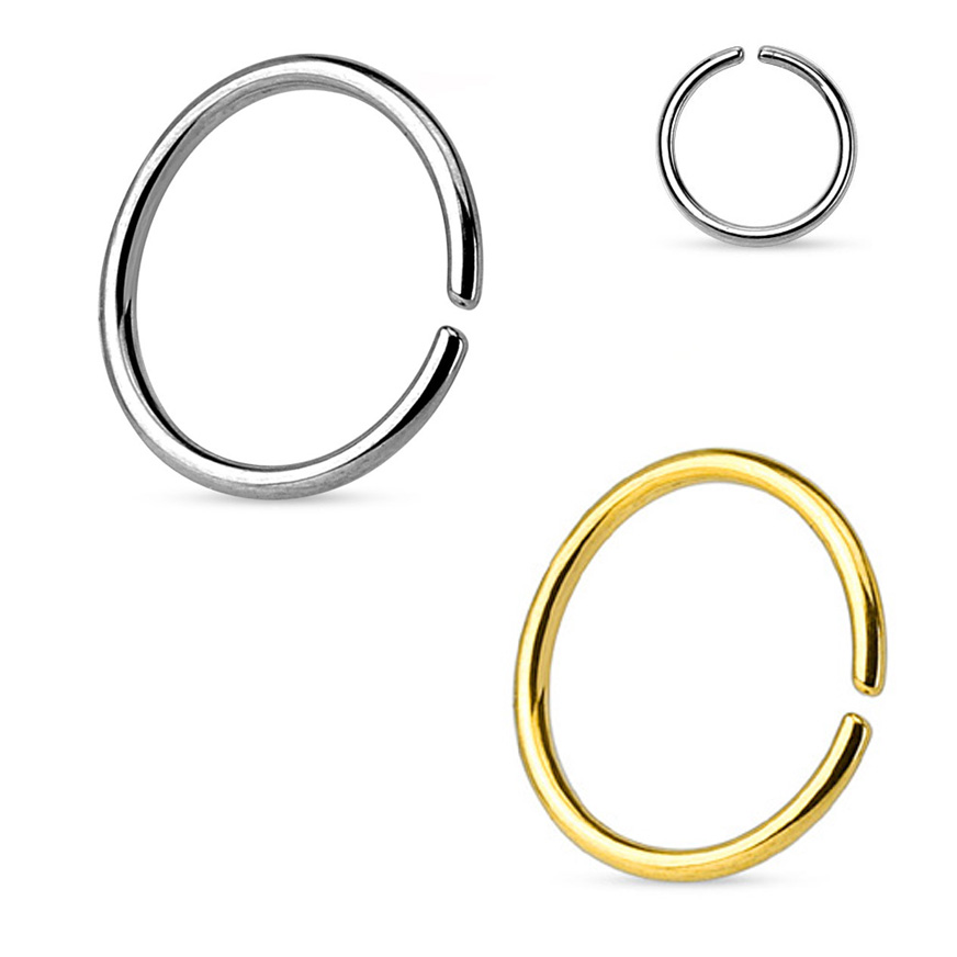 G23 Titanium Bendable Hoop - Nose, Cartilage, Helix, Septum, Rook
