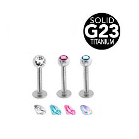 G23 Titanium Monroe, Labret, Tragus, Helix - 16G