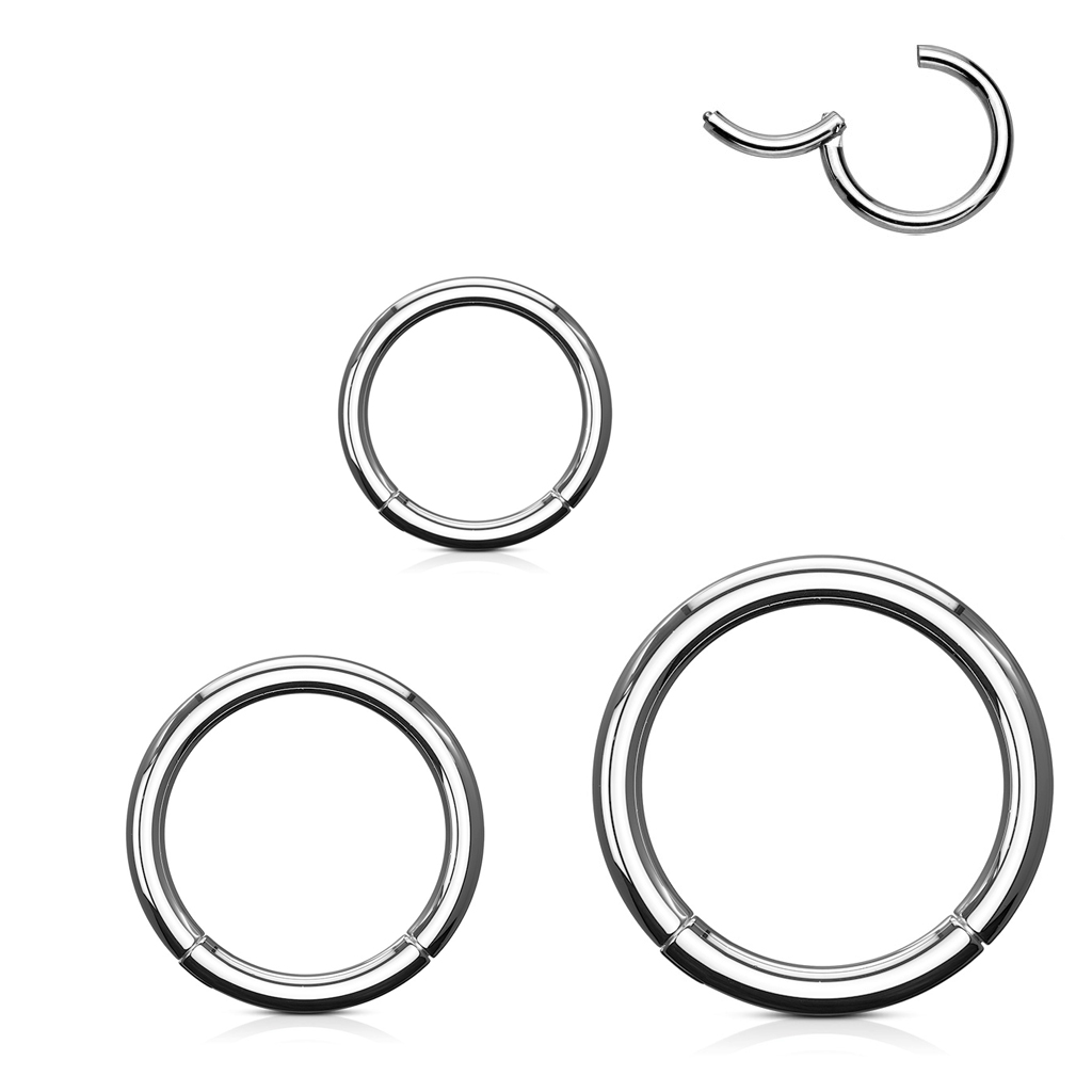 G23 Titanium Seamless Versatile Fine-Tuned Hinged Clicker Ring