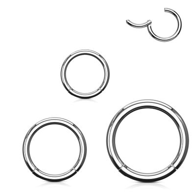 G23 Titanium Seamless Versatile Fine-Tuned Hinged Clicker Ring