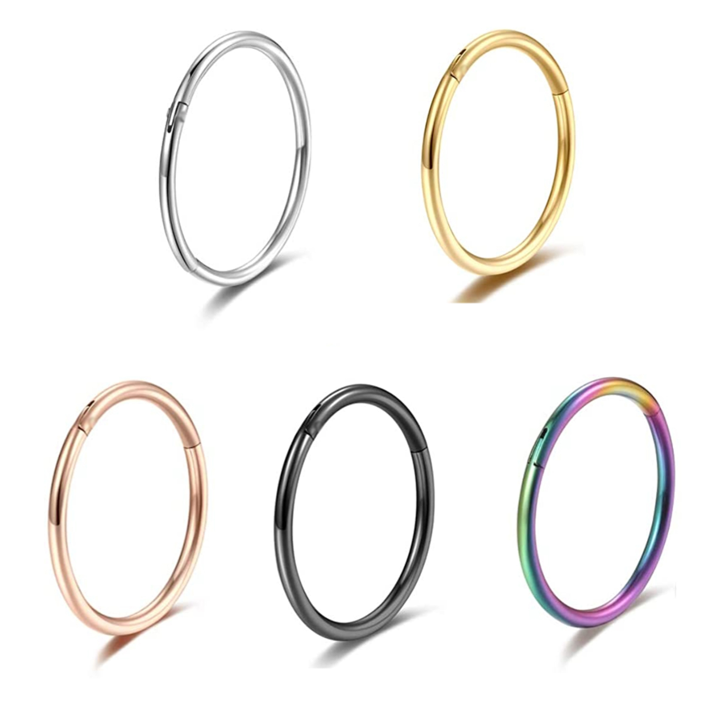 G23 Titanium 20G Seamless Hinged Clicker Ring