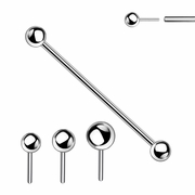 G23 Titanium Plain Ball Threadless Bend-To-Fit Push-In Barbell