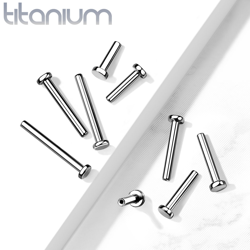 G23 Titanium Threadless Push-In Replacement Flat Back Post