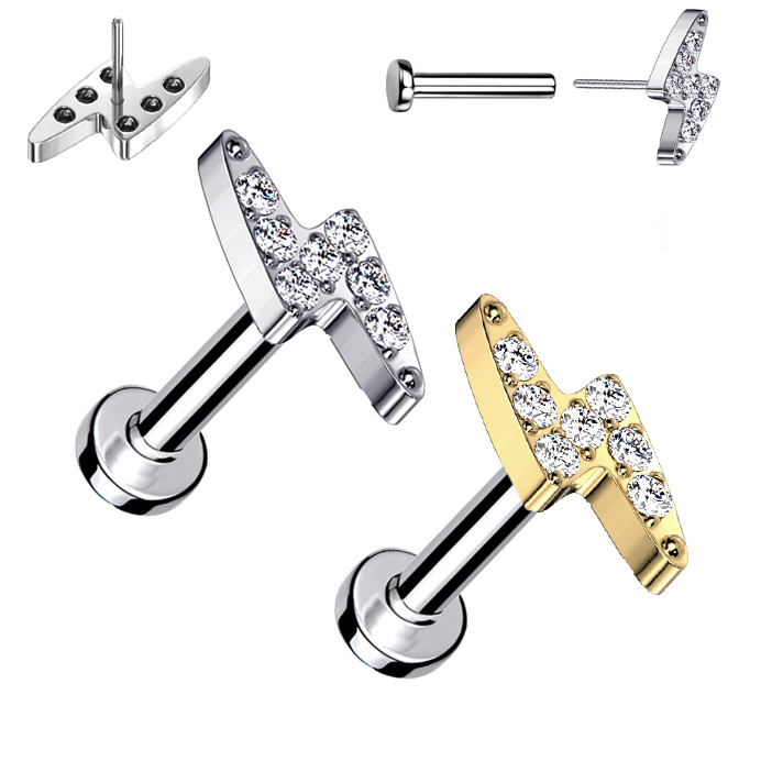 G23 Titanium Threadless Bend-To-Fit Push-In Flat Back Stud - CNC Bolt