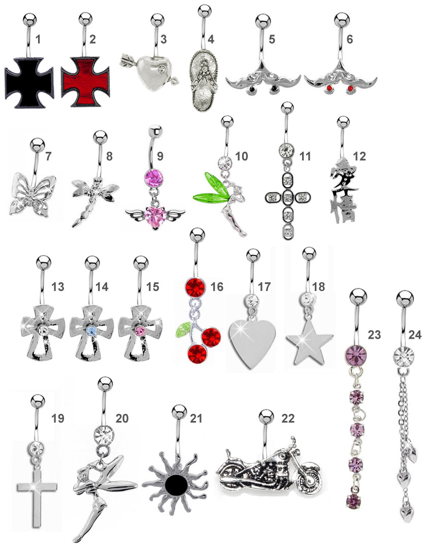 316L Mix and Match Fancy Belly Button Ring