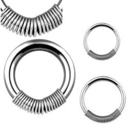 316L Spring Captive Ring - 10G