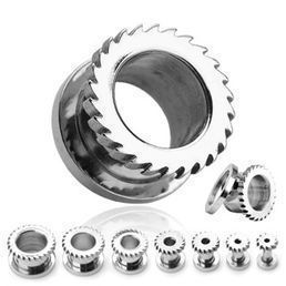 Pair of Stash 316L Surgical Steel Plug Earrings (Pot Leaf)