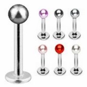 316L 16G Threaded CZ Monroe, Labret, Tragus, Helix Stud