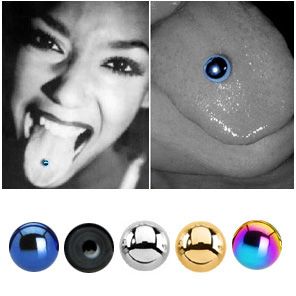 Titanium Fake Tongue Ring Barbell