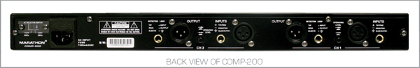 MARATHON ® COMP-200 ™ Dual Channel Compressor Limiter / Gate