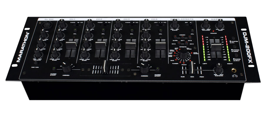 MARATHON ® DJM-200FX ™ PROFESSIONAL 4-CHANNEL MOBILE DJ / CLUB MIXER