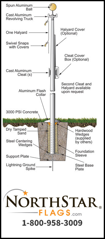 40ft. Architectural Flagpole