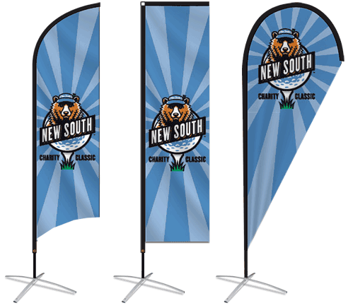 Custom Feather Flags 10'x2.5' - Unlimited Colors - No Set up Fees!