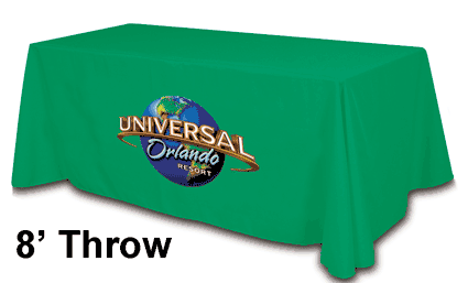 Custom Table Throws 8' - Unlimited Colors - No Set up Fees!