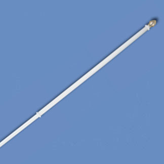 Marching Band Flagpoles - White Fiberglass