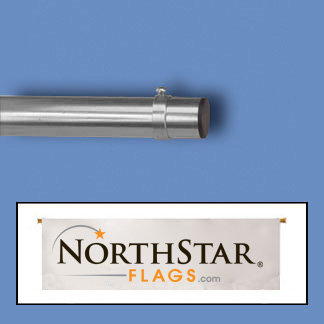 Parade Banner Poles - Deluxe Aluminum w/ Capped Ends