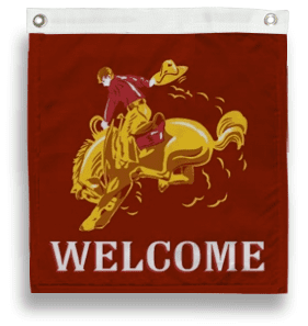 Pleated Half Fan Sets - Nylon Center Panel - Rodeo