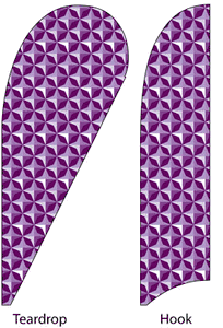 Purple Stars Feather Flags