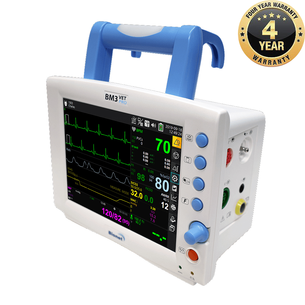 Bionet BM3 Vet PRO Touch Screen Veterinary Patient Monitor