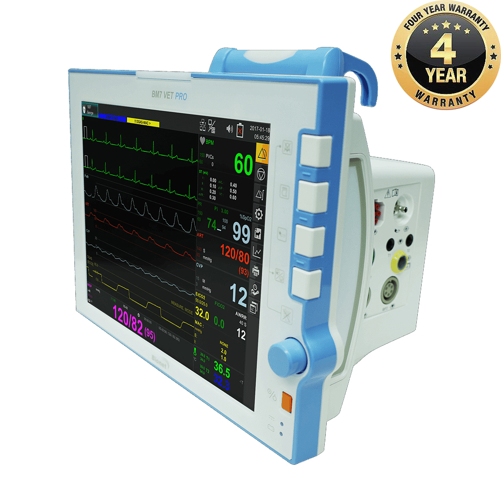 Bionet BM7 Vet PRO Multiparameter Patient Monitor for Veterinary Medicine