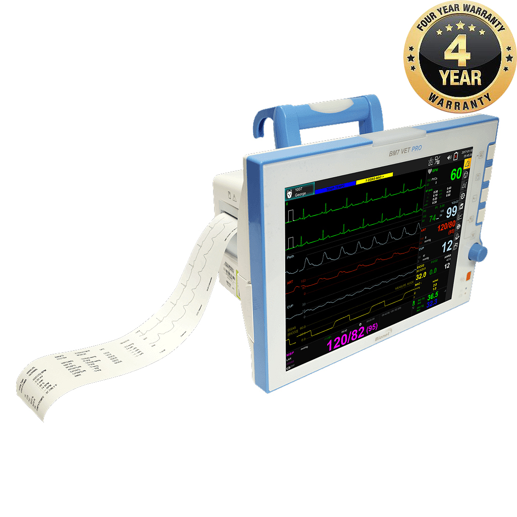 Bionet BM7 Vet PRO Multiparameter Patient Monitor for Veterinary Medicine