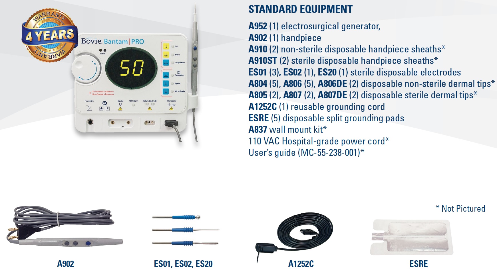 Bovie Bantam | PRO 50W Dessicator | Cut, Blend, Fulg., Coag., Bipolar