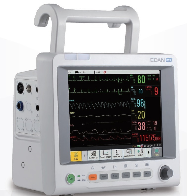 EDAN IM60 Multiparameter Patient Monitor | ECG, NIBP, SpO2, Resp., Temp