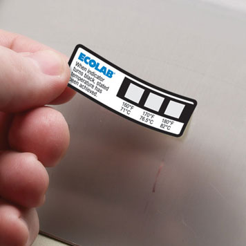 160F Dishwasher Temperature Sensor Labels, 24/Pk - Ecolab
